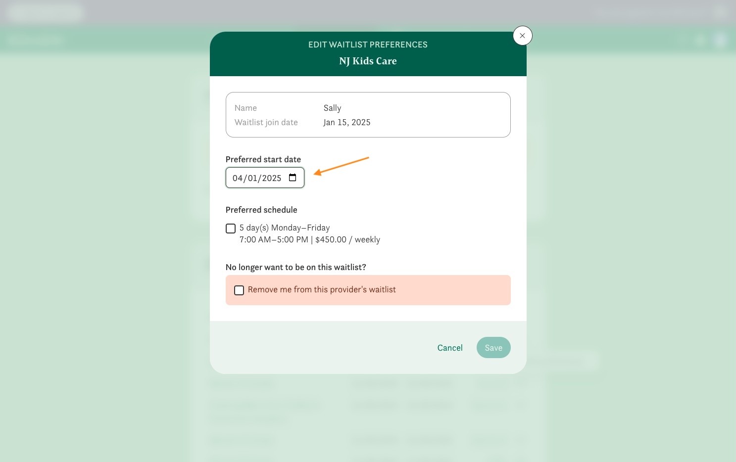 How to update your waitlist preferences – Family and Provider FAQs ...